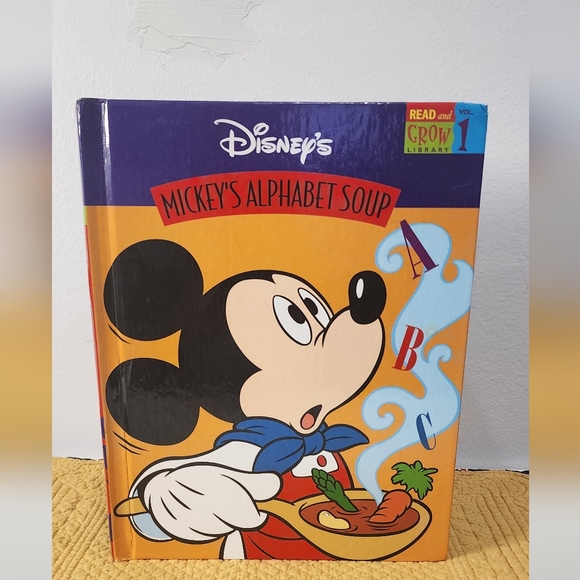 Disney | Other | Vintage 997 Disneys Mickeys Alphabet Soup Book Volume ...